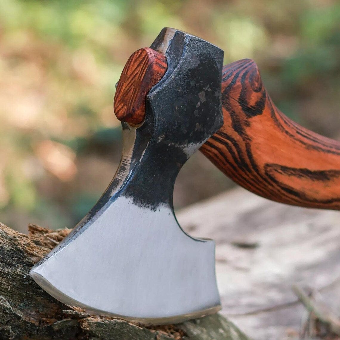 1095 Steel Blade Custom Handcrafted Tomahawk | Rosewood Handle with Le ...