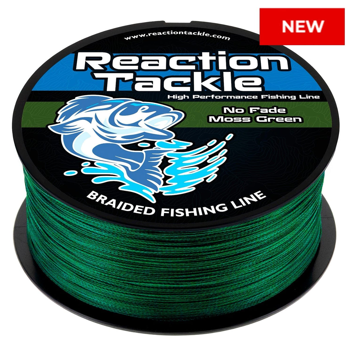 Reaction Tackle Braided Fishing Line - NO FADE Moss Green - NEW ...