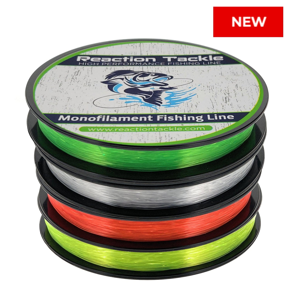 Reaction Tackle Nylon Monofilament Fishing Line 350 yard spools ...