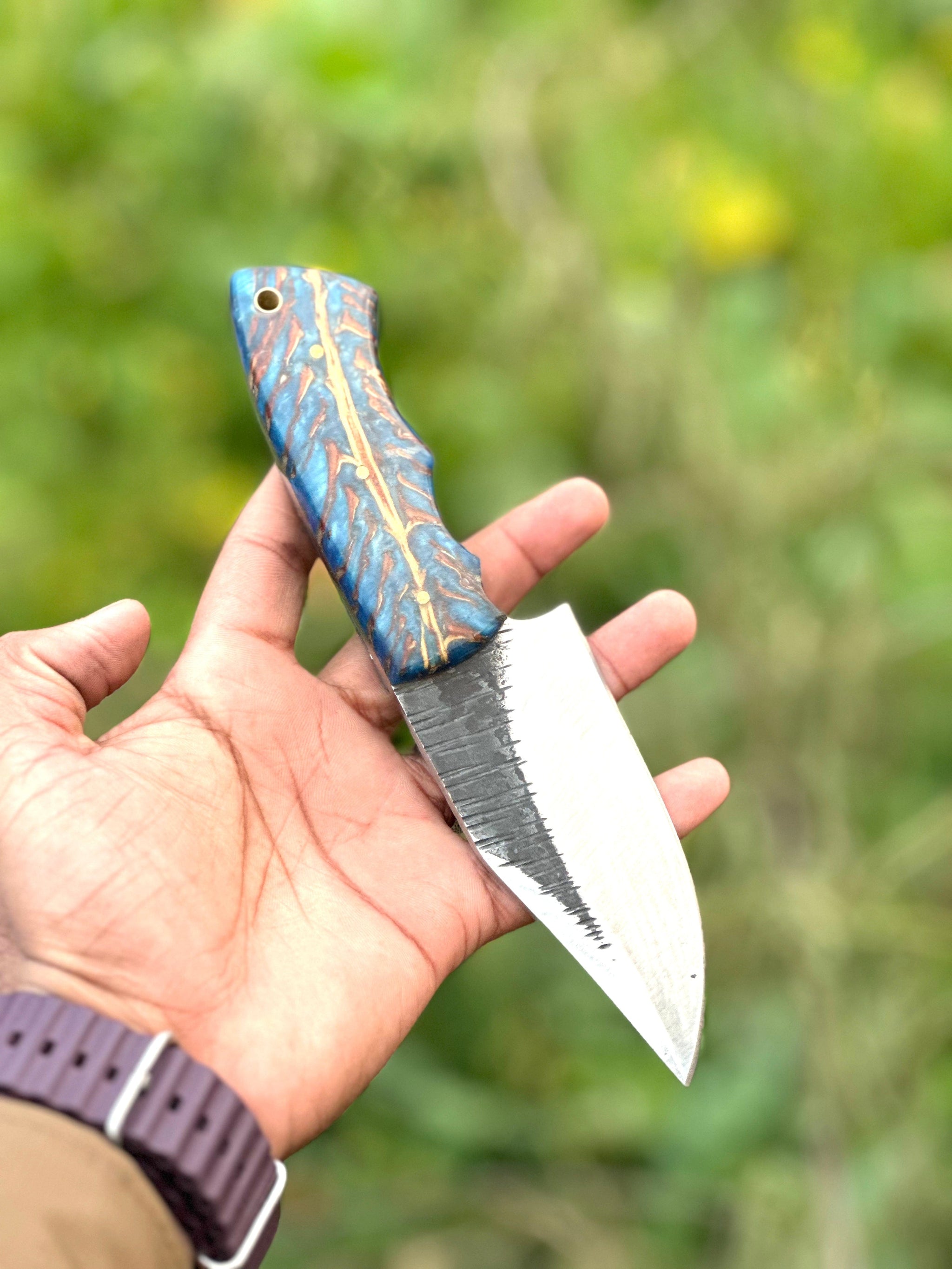Good Hunting Knives – 9" Handmade J2 Steel Blade with Epoxy Resin Hand ...