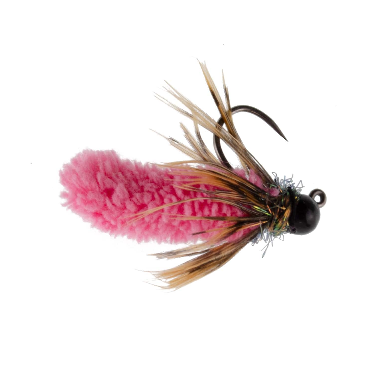 Tungsten Bead Hot Pink Mop Fly Tactical Jig Czech Euro Nymph Barbless ...